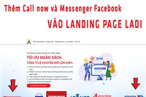 Hướng dẫn thêm Call now và Messenger Facebook vào LandingPage